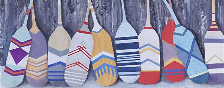Row of Oars 20 x 40cm Square Diamonds – diamondpaintingcollection.com